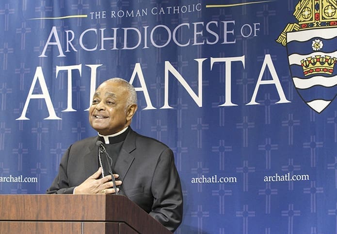 Archbishop Gregory begins departure, calls Atlanta Catholics ‘family to ...