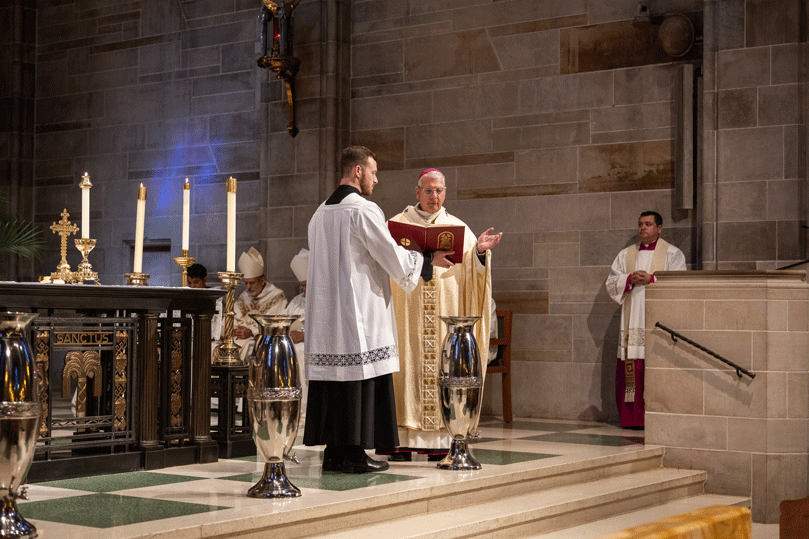 Archbishop Hartmayer leads priests in renewing promises at chrism Mass ...